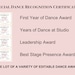 DANCE CERTIFICATES | Best Overall Dancer, Top Tap Dancer, Jazz Dancer ...
