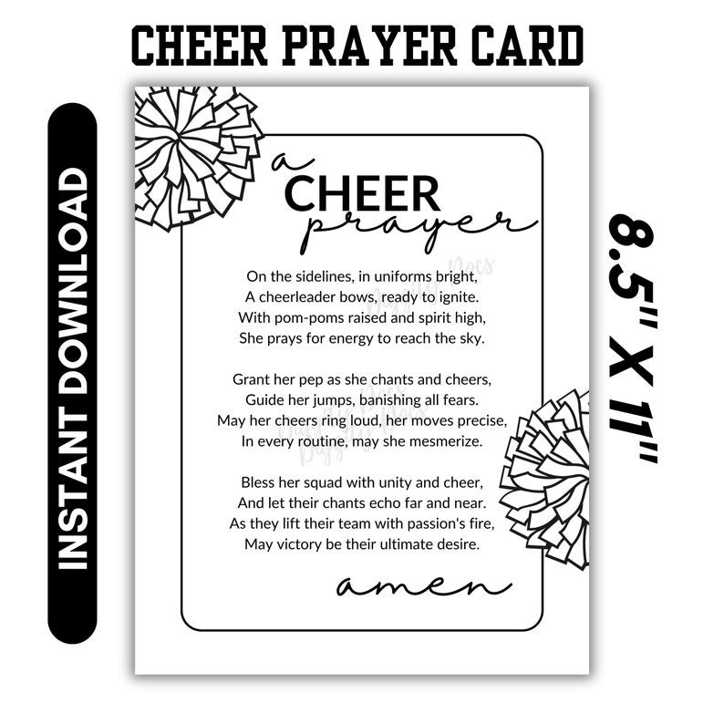 Cheer Prayer Cards: Elevate Your Cheer Journey With Inspirational ...