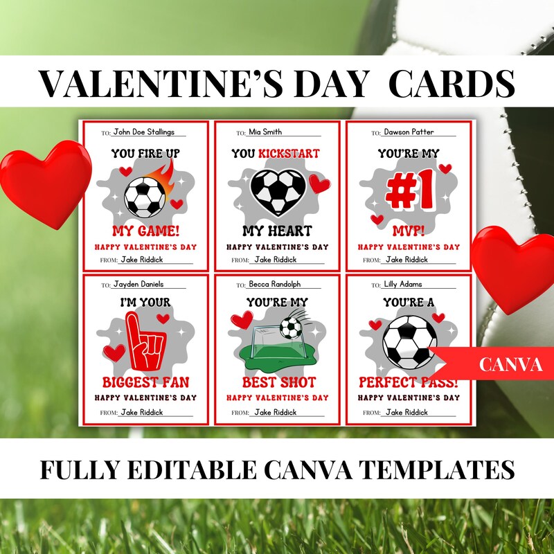 Soccer Valentine - Etsy