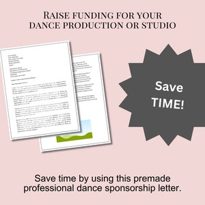 Dance Sponsorship Letter: Customize and Support the Art of Dance ...