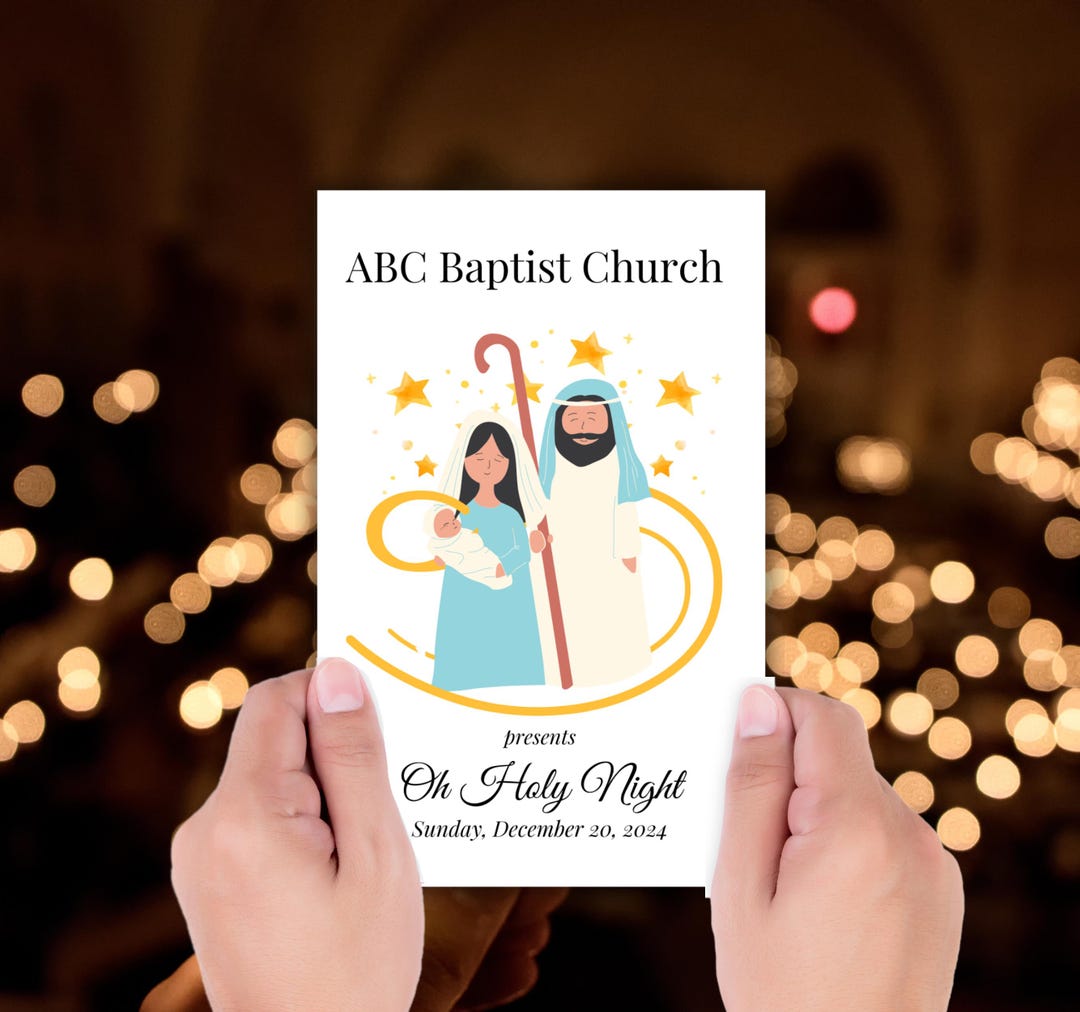 Live Nativity Program Template, Perfect for Christmas Story Play or ...