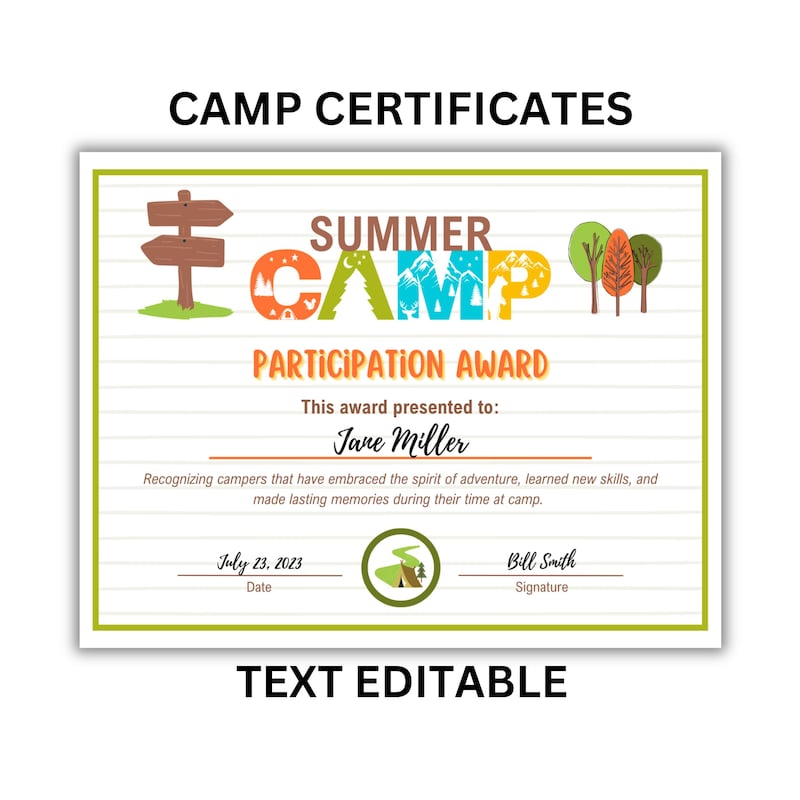 Girls Camp Awards - Etsy
