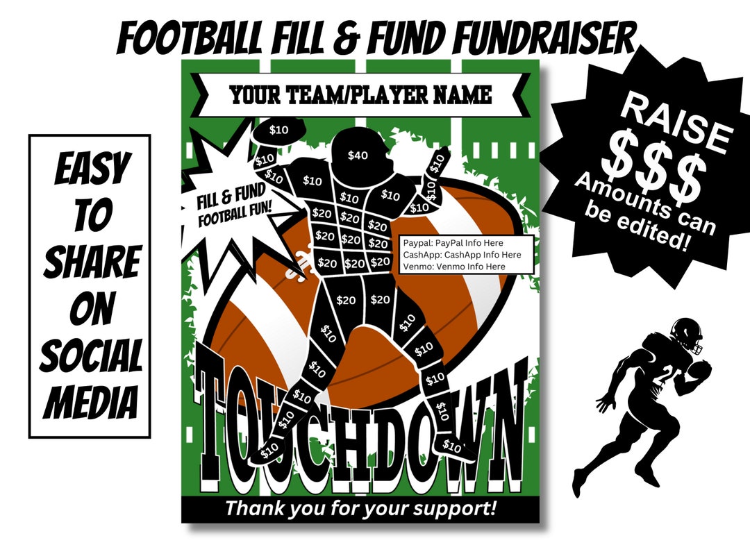 FOOTBALL FUNDRAISER TEMPLATE Fill My Football Football Fill & Fund ...