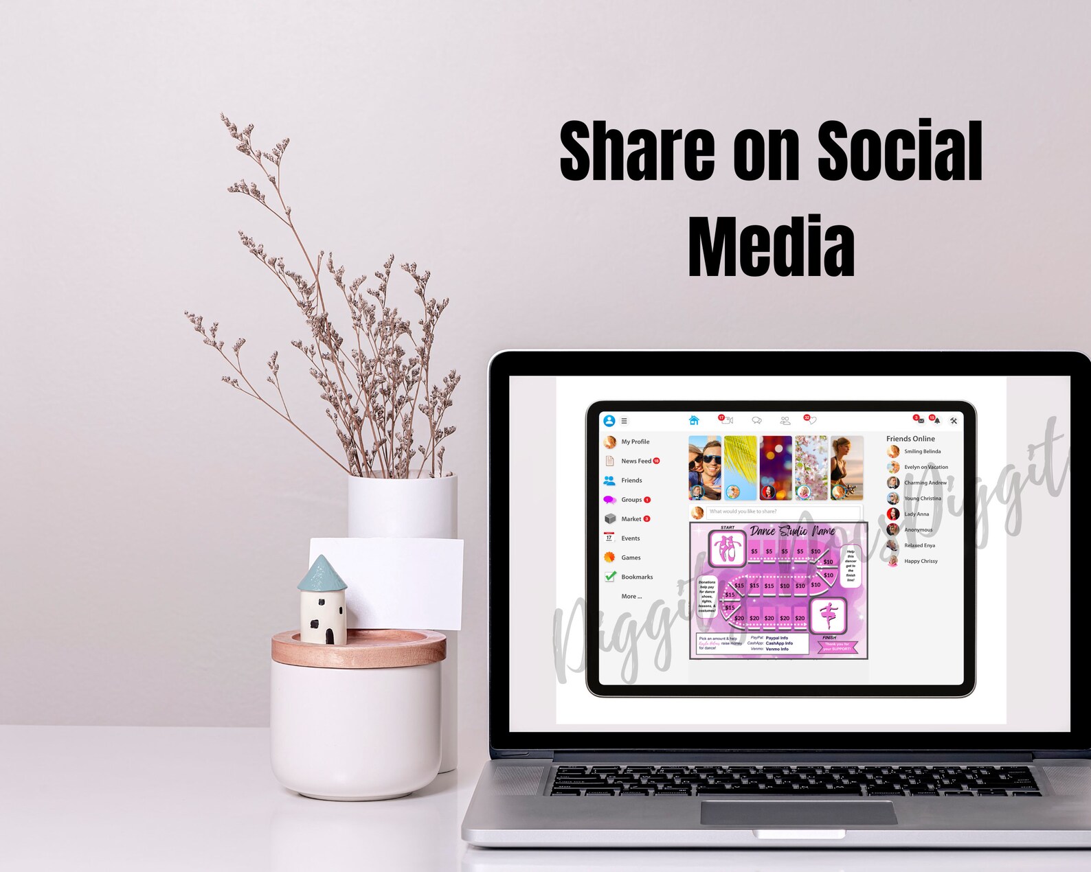 UNIQUE BALLET Fill in Game Board Fundraiser Editable Dance Fundraising ...