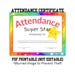 Attendance Certificate Out of This World Attendance Printable PDF ...