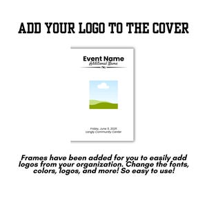 Editable Banquet Program Template, Custom Canva Bifold Design ...