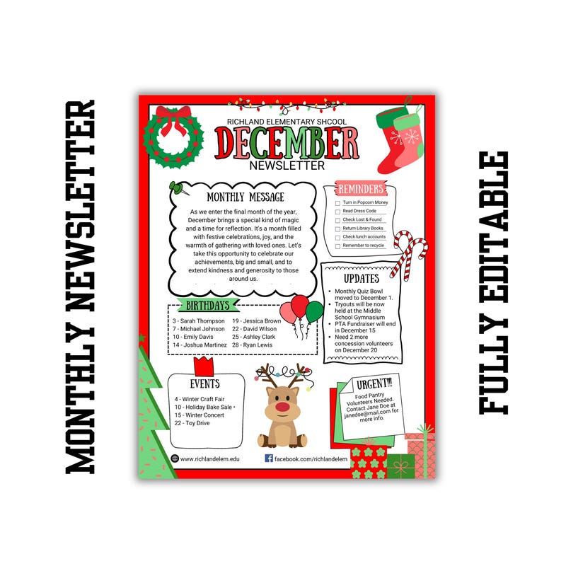 Church Newsletters Canva - Etsy