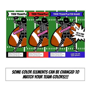 EDITABLE FOOTBALL Fill in Fundraiser Template | Football Fill & Fund ...