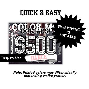 FULLY EDITABLE Color My Dollars, Ballet Shoes, Tutu, Dance Studio ...