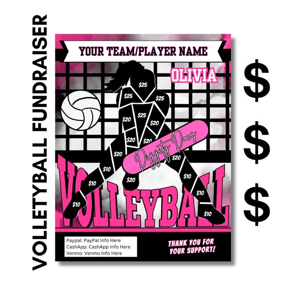 Volleyball Fundraiser Template - Etsy