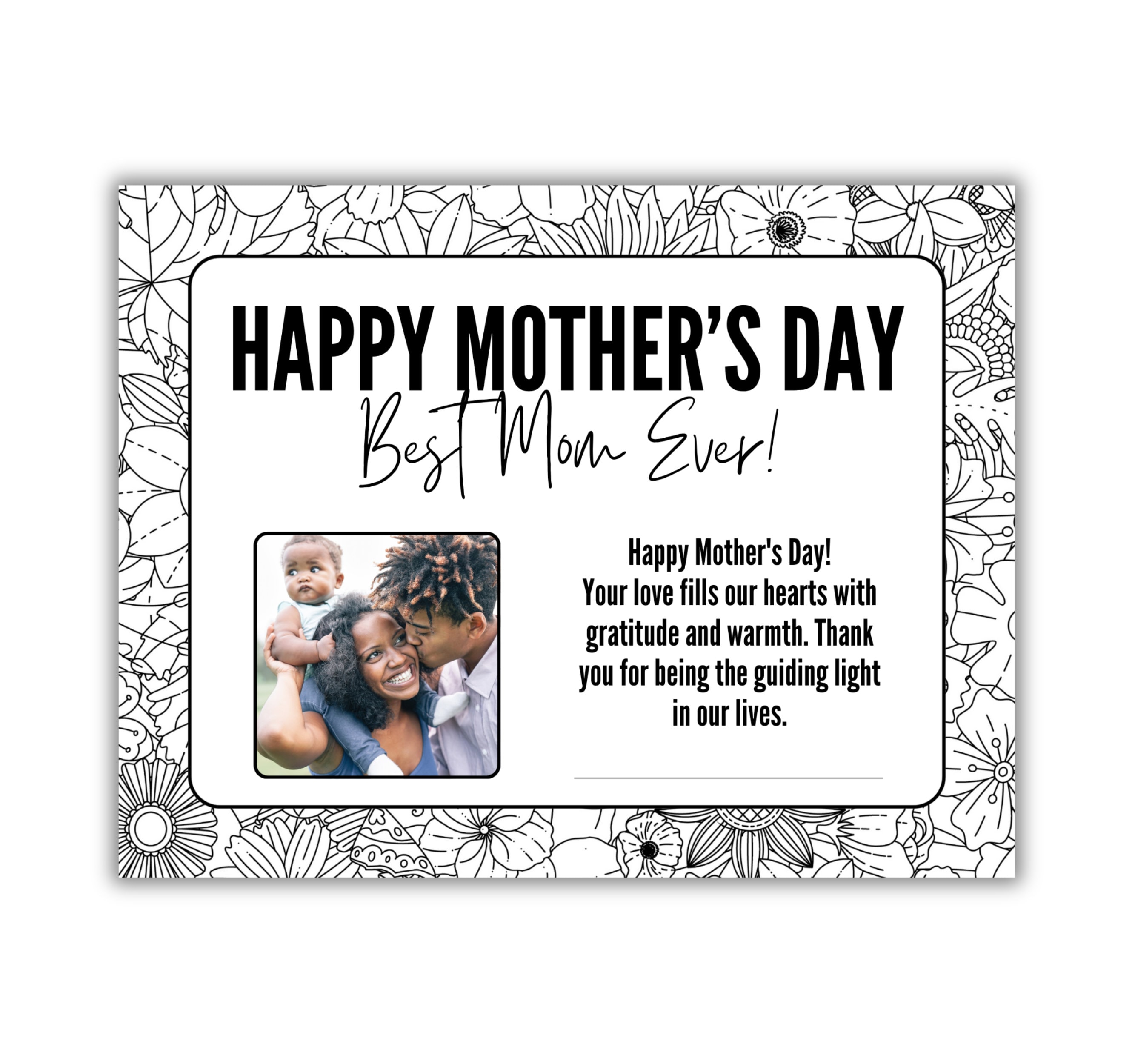 Mother's Day Certificate Coloring Pages Template Customize & Print ...