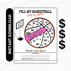 Fill My Basketball Fundraiser | Printable 8.5" X 11" | Color-in ...