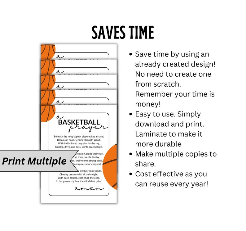 Basketball Prayer Card: Elevate Your Game With Inspirational Strength ...