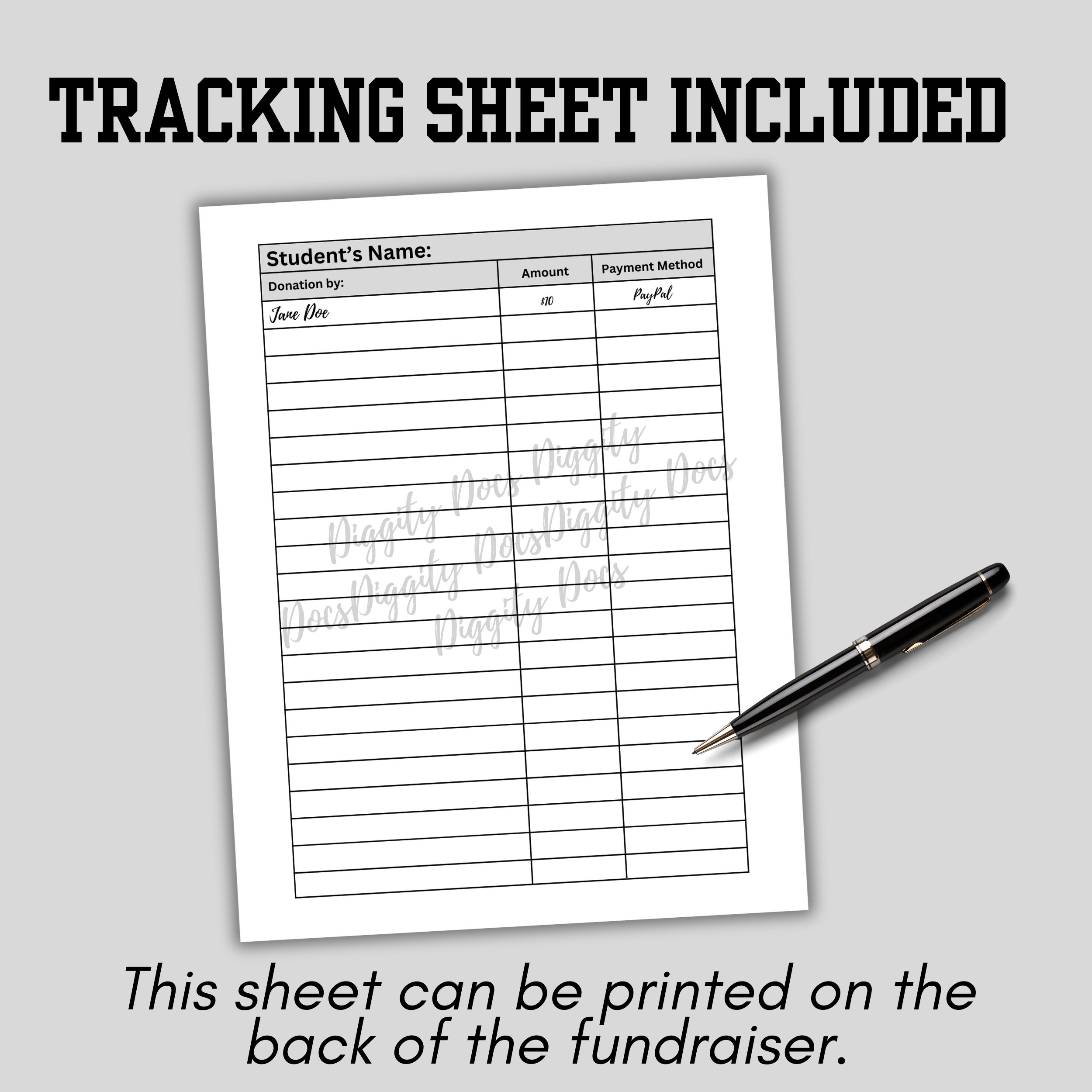 Fill My MUSIC NOTES: BAND High School Fundraiser Printable 8.5x11 ...