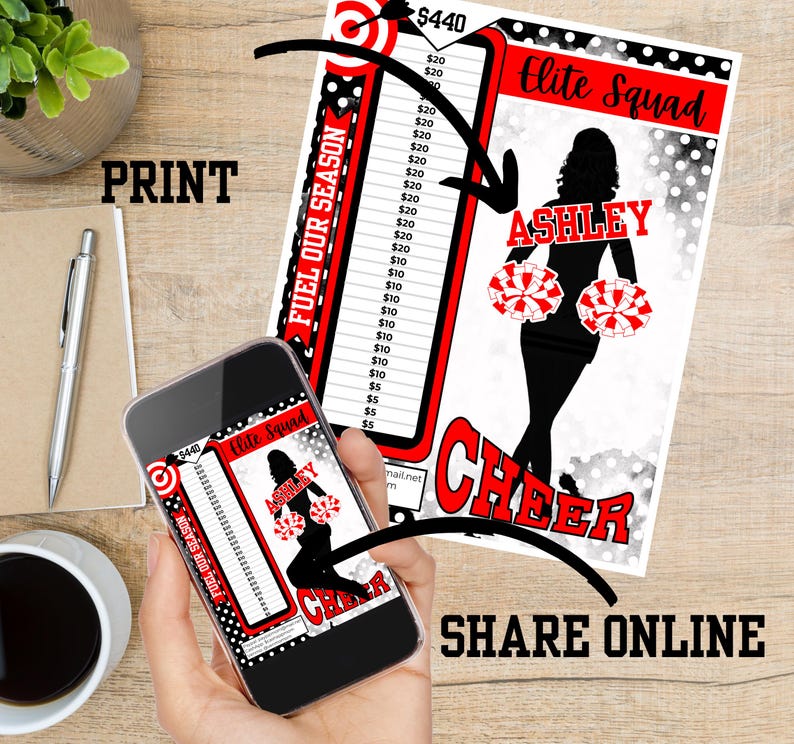 CHEER FUNDRAISER for Cheer Team, Competitions, Editable Cheerleading ...