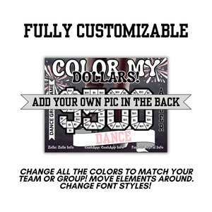 FULLY EDITABLE Color My Dollars, Ballet Shoes, Tutu, Dance Studio ...