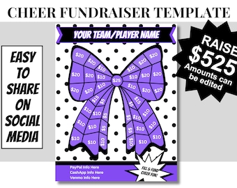 Cheer Fundraiser, Fill My Bow, Customizable Cheer Fundraiser ...