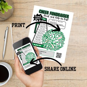Bulk Cheer Fundraiser Set: 6 Fully Editable Designs for Cheer Camps ...
