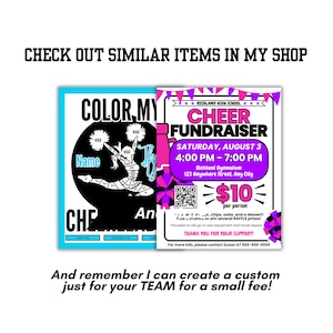 EDITABLE CHEER TRYOUT Flyer for High School or Competitive Cheer, Fully ...