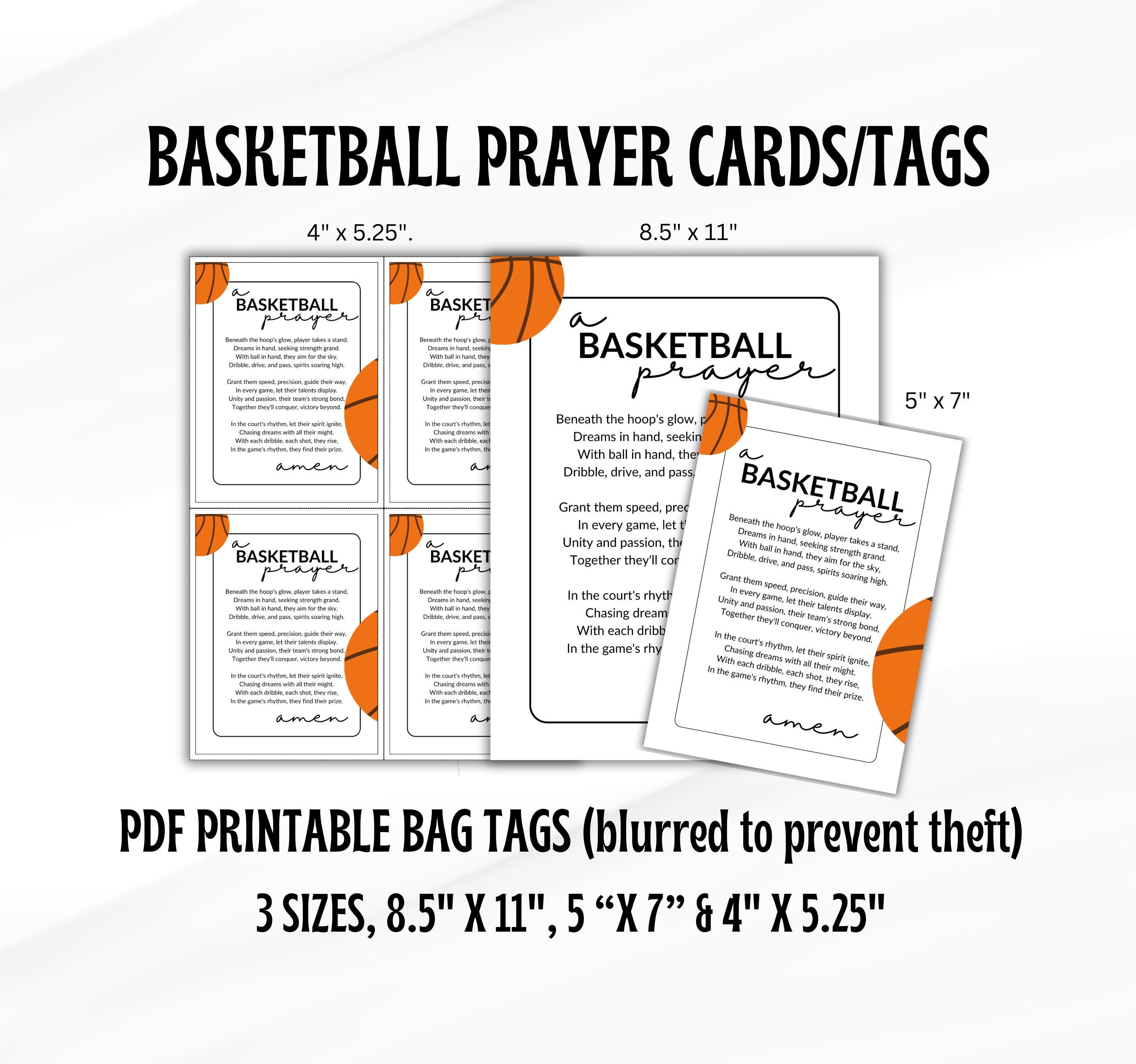 Basketball Prayer Card: Elevate Your Game With Inspirational Strength ...