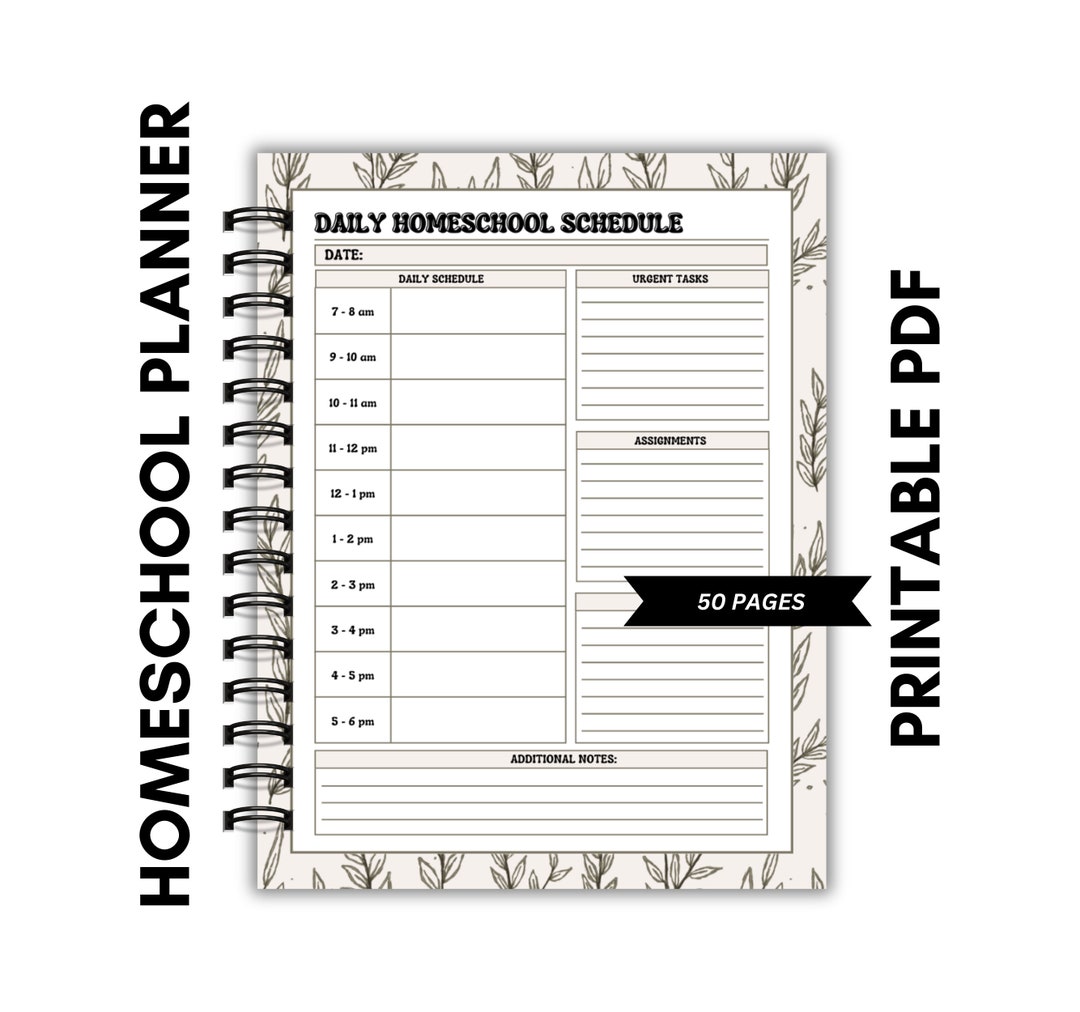 Homeschool Planner Printable - 50 Pages, 8.5 X 11, Coordinating Colors ...