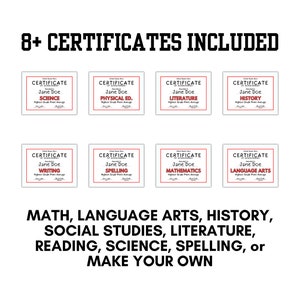 SCHOOL AWARDS Certificates for Several Subjects, Editable, End of Year ...