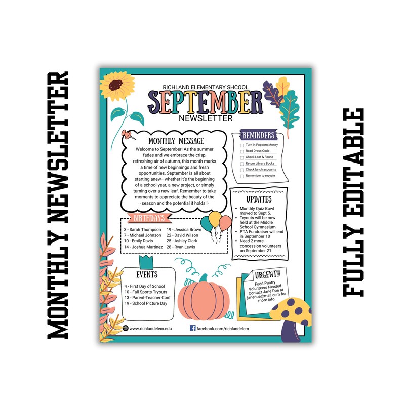 Newsletter Template - Etsy