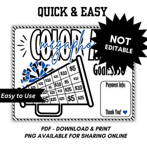 COLOR MY MEGAPHONE Cheer Fundraiser | Fill My Cheer Megaphone ...