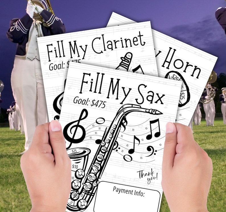 Marching Band Fundraiser Set Printable, Digital Download PDF & PNG ...