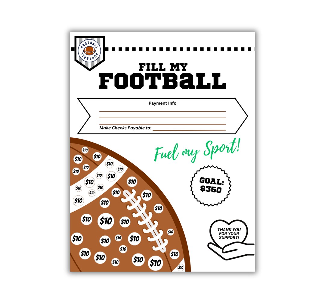 FOOTBALL FUNDRAISER Fill My Football Youth Football Pee Wee Youth ...