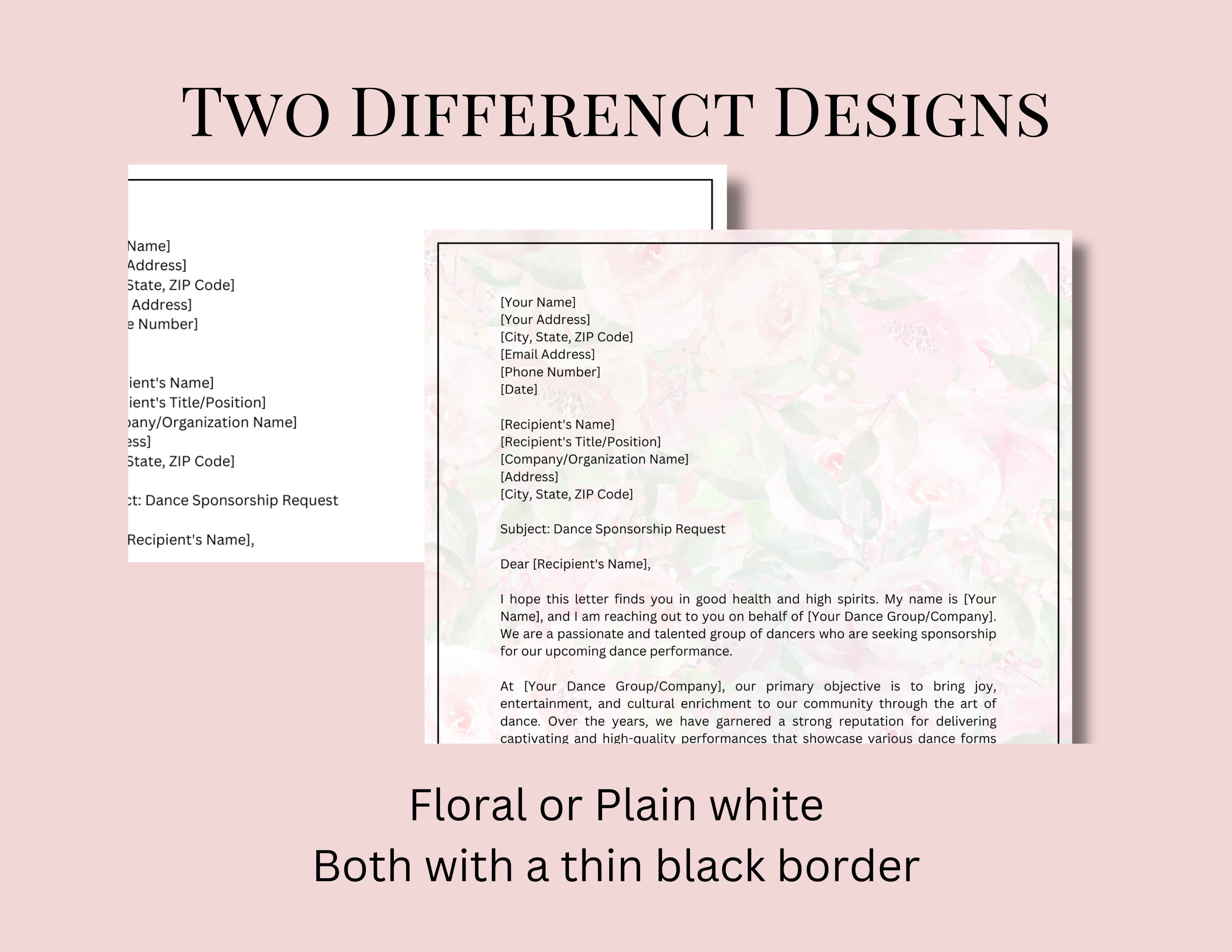 Dance Sponsorship Letter: Customize and Support the Art of Dance ...