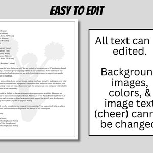 CHEER SPONSORSHIP LETTER: Customize and Support Your Local Cheer Squad ...