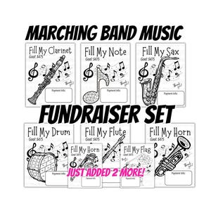 Marching Band Fundraiser Set Printable, Digital Download PDF & PNG ...