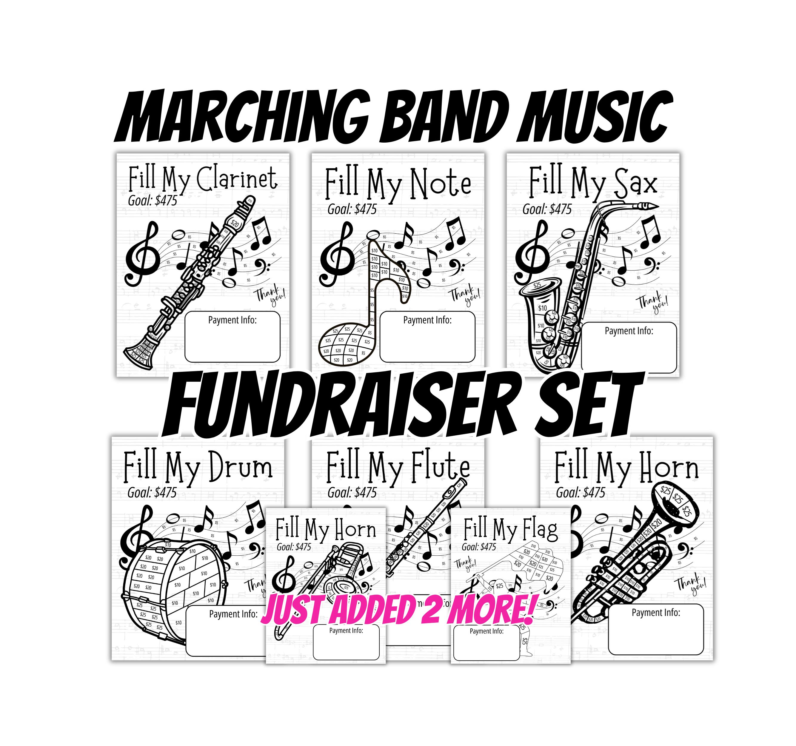 Marching Band Fundraiser Set Printable, Digital Download PDF & PNG ...