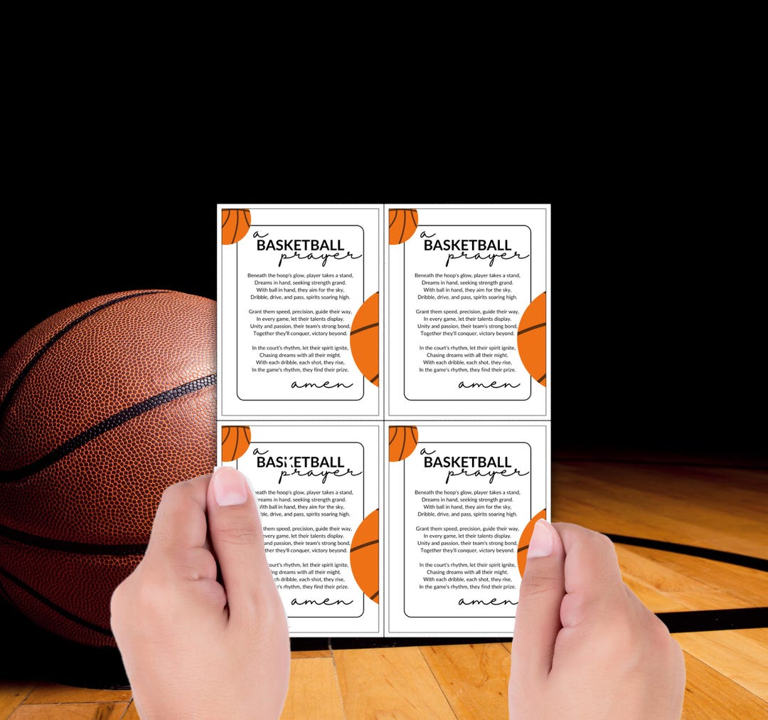 Basketball Prayer Card: Elevate Your Game With Inspirational Strength ...