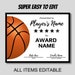 EDITABLE Basketball Award Certificates | Basketball Awards | End of ...