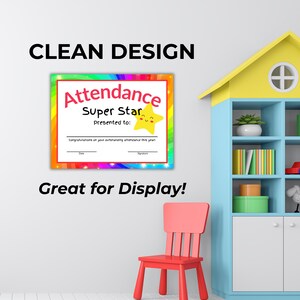 Attendance Certificate Super Star Attendance Printable PDF School ...