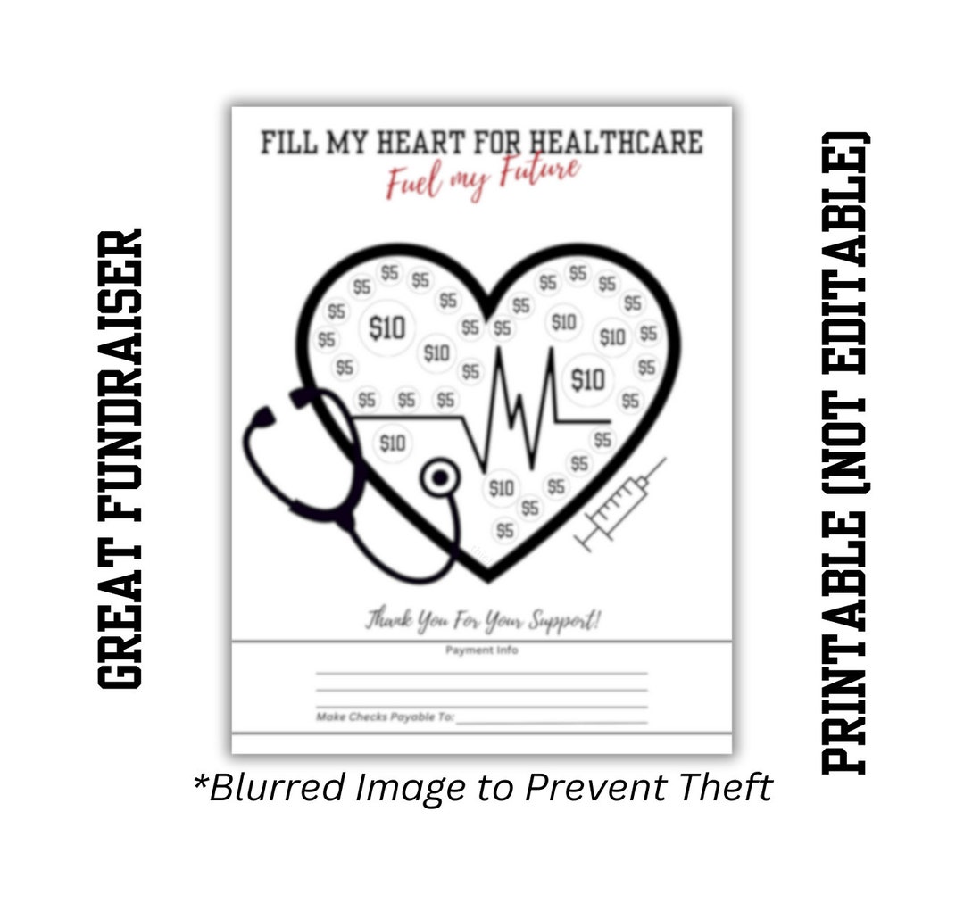 High School Fundraiser: Fill My Heart | Printable 8.5x11 Digital ...