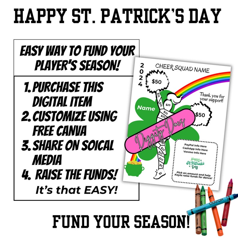 St. Patrick's Day Fill in the CHEERLEADER Fundraiser | Donate to ...