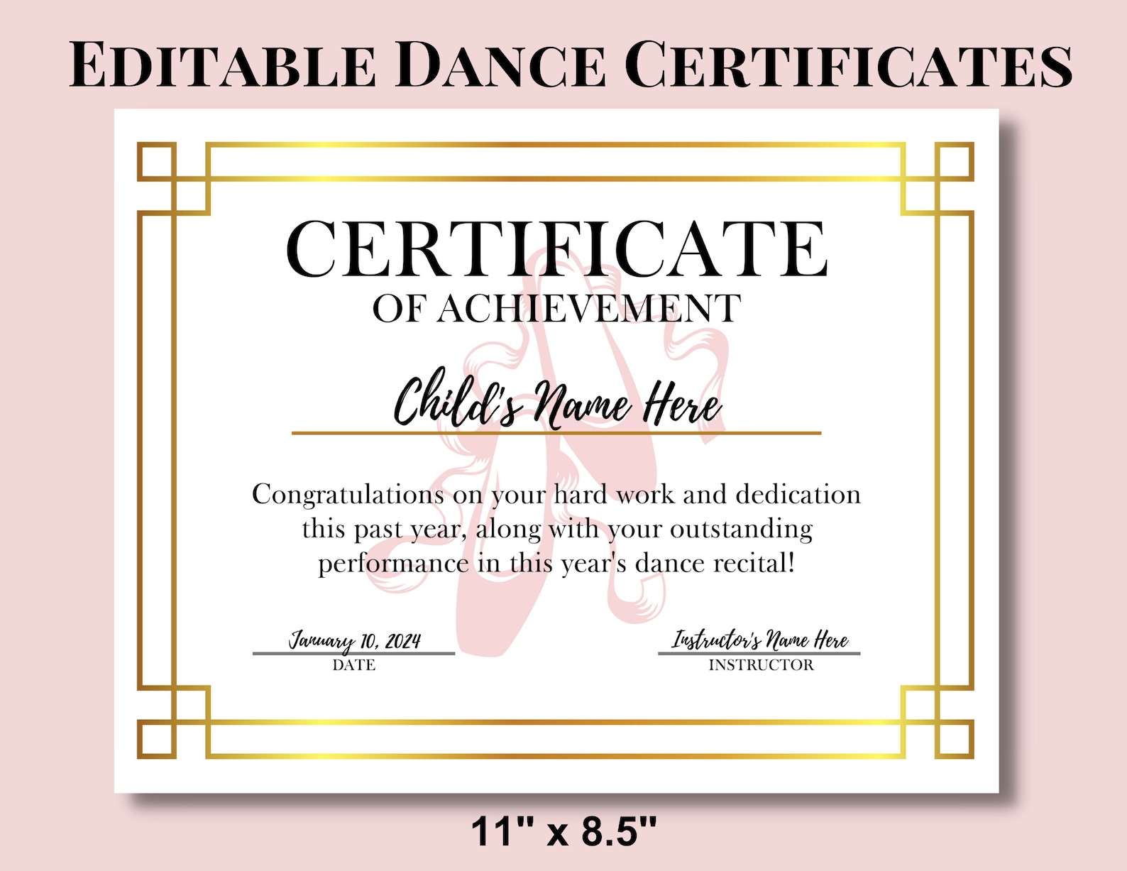 DANCE CERTIFICATES Best Overall Dancer, Top Tap Dancer, Jazz Dancer ...