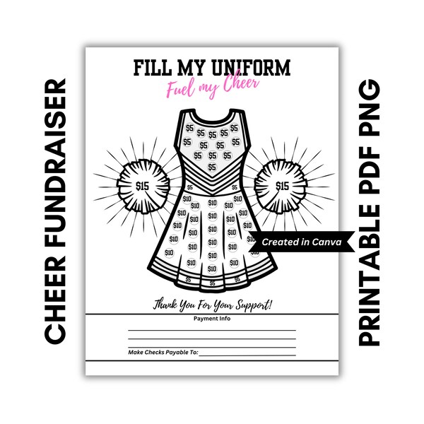 Sponsor My Uniform Cheer Template - Etsy
