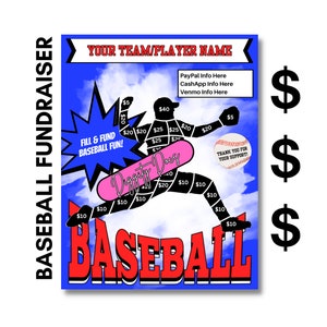 BASEBALL Fill & Fund Baseball Fundraiser Fill-in AAU Baseball ...
