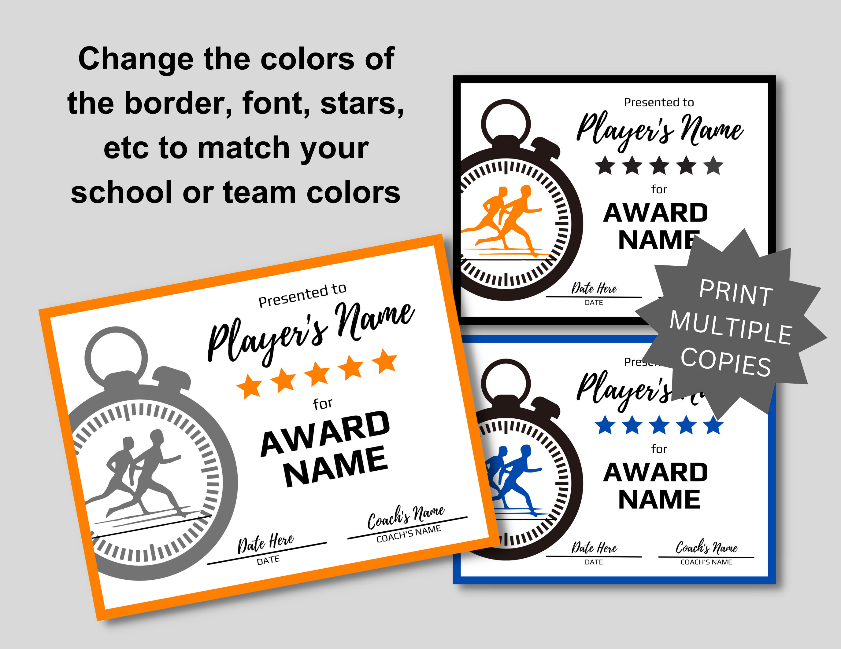 EDITABLE Track & Field Award Certificates | Track and Field Awards ...