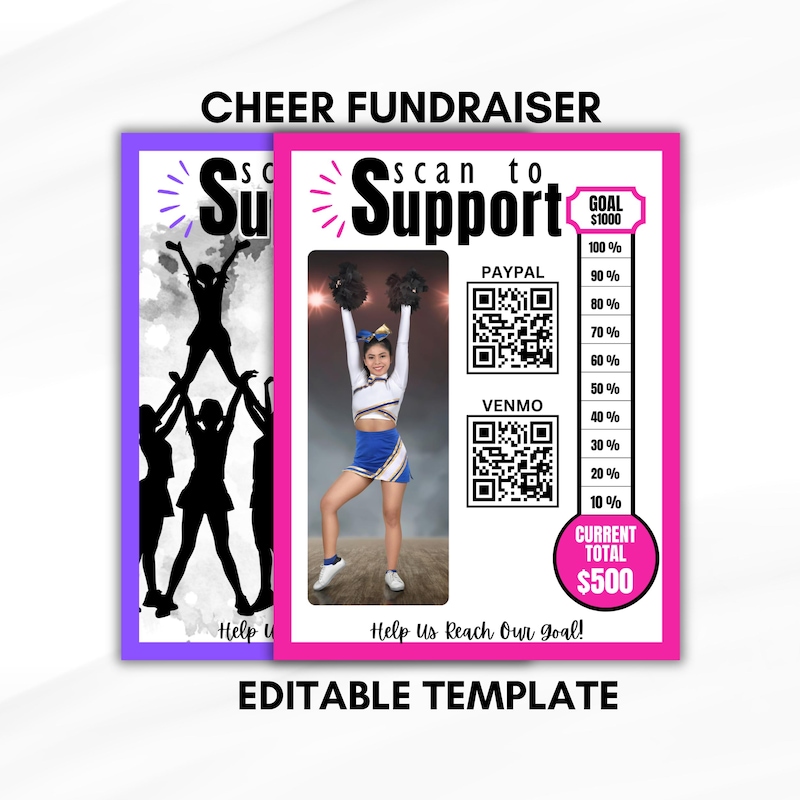 Cheer Bow Fundraiser Template Free - Etsy