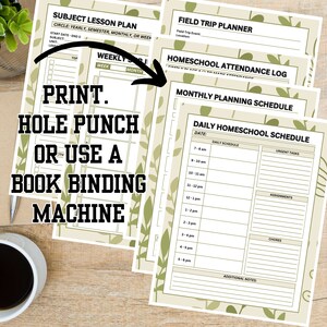 Homeschool Planner Printable - 50 Pages, 8.5 X 11, Coordinating Colors ...