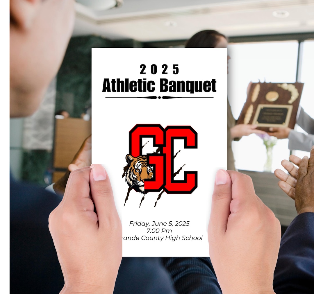 Athletic Banquet Program Template, Sports Event, Great for Schools and ...