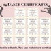 DANCE CERTIFICATES With Your LOGO | Best Overall Dancer, Top Tap Dancer ...