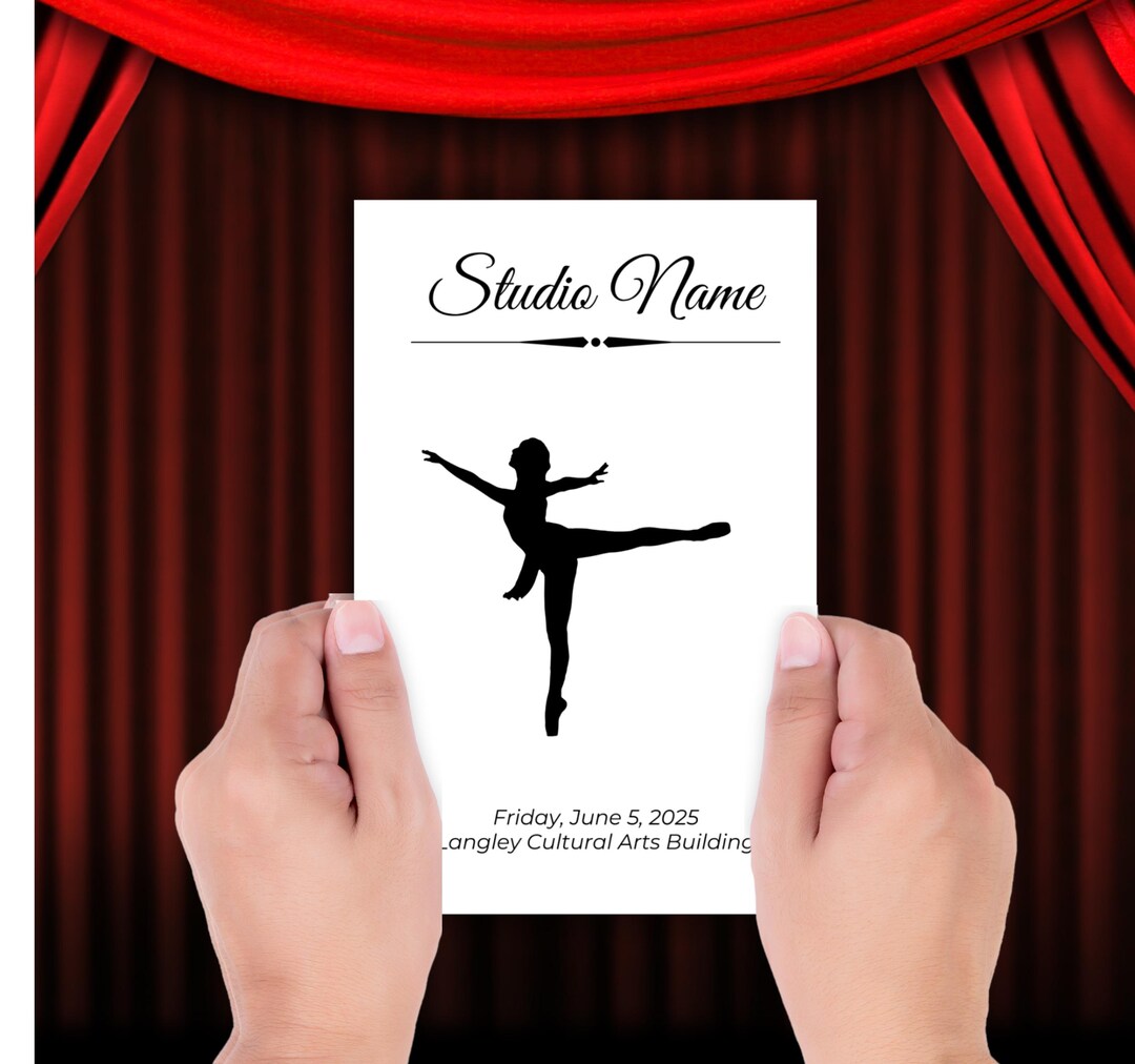Dance Recital Program Template, Ballet Production, Great for Studios ...