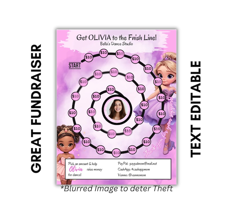 BALLET FUNDRAISER Template| Get to the Finish Line Fundraiser | Insert ...