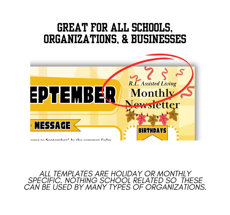JANUARY MONTHLY NEWSLETTER, All Elements Are Editable, Great for ...